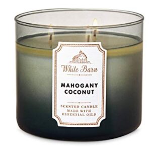 Bath and Body Works Mahogany Coconut 3 Wick Candle 14.5 Ounce