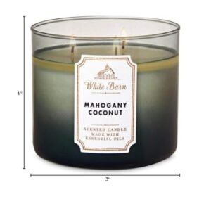 Bath and Body Works Mahogany Coconut 3 Wick Candle 14.5 Ounce