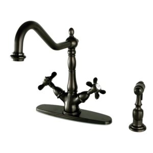 kingston brass ks1235bexbs essex kitchen faucet, oil rubbed bronze, 12.25 x 8.5 x 2