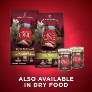 Purina ONE True Instinct Tender Cuts in Gravy with Real Turkey and Venison, and with Real Chicken and Duck High Protein Wet Dog Food Variety Pack - (Pack of 6) 13 Oz. Cans