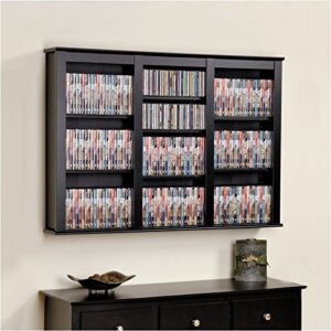 Hawthorne Collections Triple Floating Media Wall Storage in Black