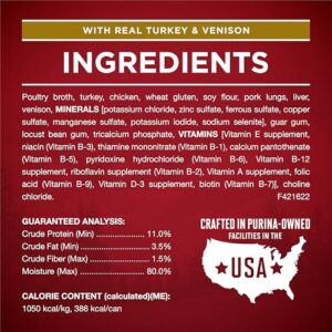 Purina ONE True Instinct Tender Cuts in Gravy with Real Turkey and Venison, and with Real Chicken and Duck High Protein Wet Dog Food Variety Pack - (Pack of 6) 13 Oz. Cans