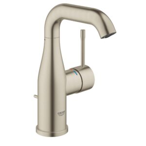 grohe 23485ena essence, single hole single-handle m-size bathroom faucet 1.2 gpm, brushed nickel