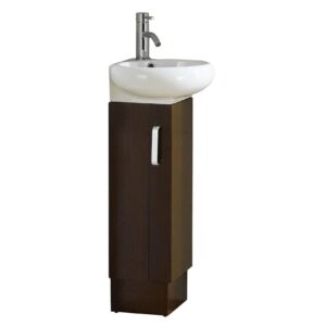 fine fixtures milan matte vanity with vitreous china sink (wenge)