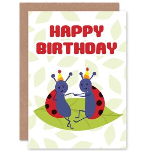 wee blue coo card birthday happy ladybird ladybugs gift