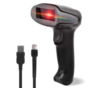 netum barcode scanner usb 2.0 wired handheld 1d laser bar code reader scanner for pos mobile payment pc laptop and computer windows mac os