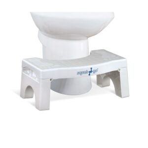 Squat N Go Folding Squatting Stool | The Only Foldable Toilet Stool | Convenient and Compact Great for Travel | Fits All Toilets, Folds for Easy Storage, Use in Any Bathroom | White Color |