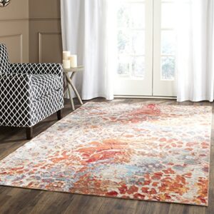 safavieh valencia collection accent rug - 3' x 5', multi, boho chic distressed design, non-shedding & easy care, ideal for high traffic areas in entryway, living room, bedroom (val218k)