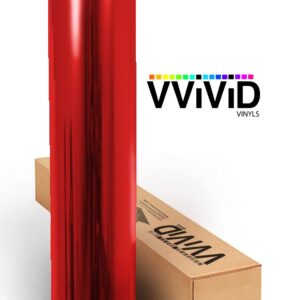 VViViD Transparent Colorful Vinyl Window Tinting Sheets (1.49ft x 5ft, Red)