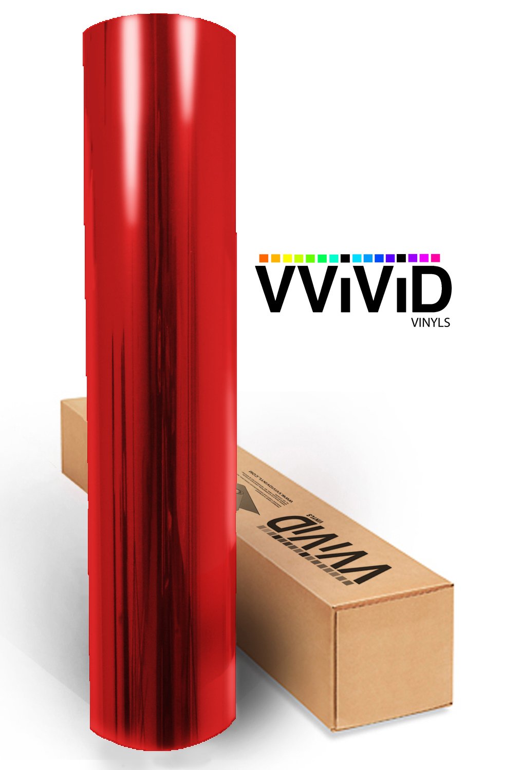 VViViD Transparent Colorful Vinyl Window Tinting Sheets (1.49ft x 5ft, Red)