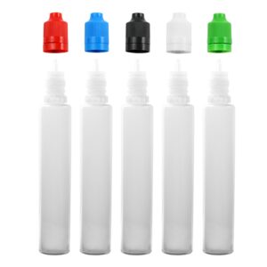 30ml pe unicorn pen plastic bottle with child resistant tamper evident cap (5 pack) multicolor, black blue green red white