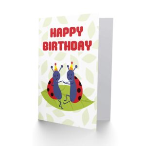 Wee Blue Coo CARD BIRTHDAY HAPPY LADYBIRD LADYBUGS GIFT