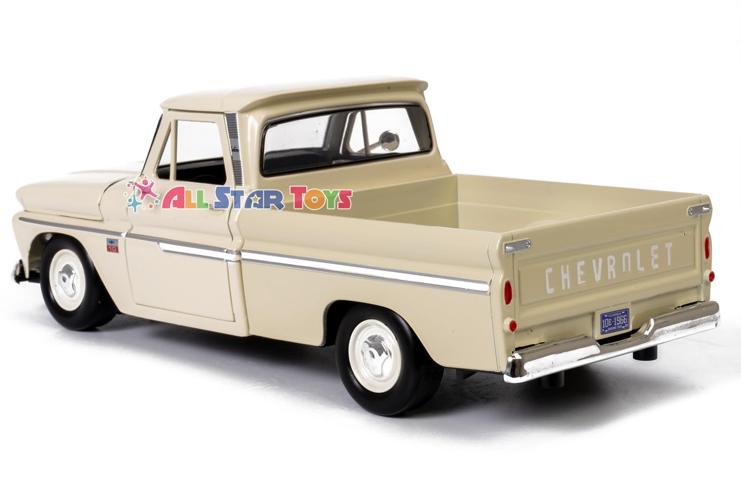 New Motormax - 1966 Chevy C10 Fleetside Pickup Cream 1:24 - 73355AC ,#G14E6GE4R-GE 4-TEW6W239922