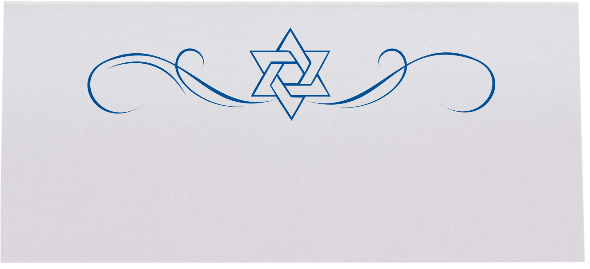 Intertwined Star of David Flourish Jewish Printable Place Cards, Royal Blue (Choose Color), Set of 150 (25 Sheets), Laser & Inkjet Printers - Wedding, Party, Dinner, and Special Events