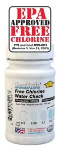 industrial test systems 481026 free chlorine water check test strip