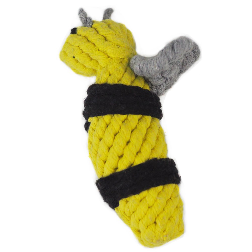 OMEM Pet Dog Chew Toy Rope Animal Little Bee Tough Teeth Cleaning for Small Dog Puppy Durable Tug Toy