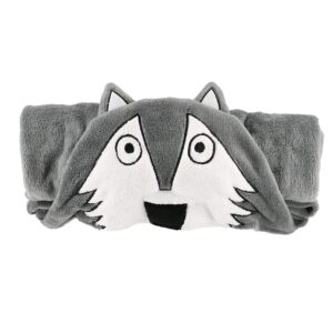 Lazy One Wearable Hooded Blanket for Kids, Animal Hooded Blanket (Wolf Blanket)