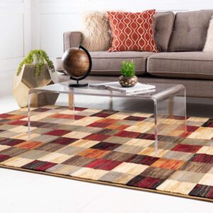 Unique Loom Barista Collection Area Rug - Gava (2' 2" x 3' 1" Rectangle, Multi/ Brown)