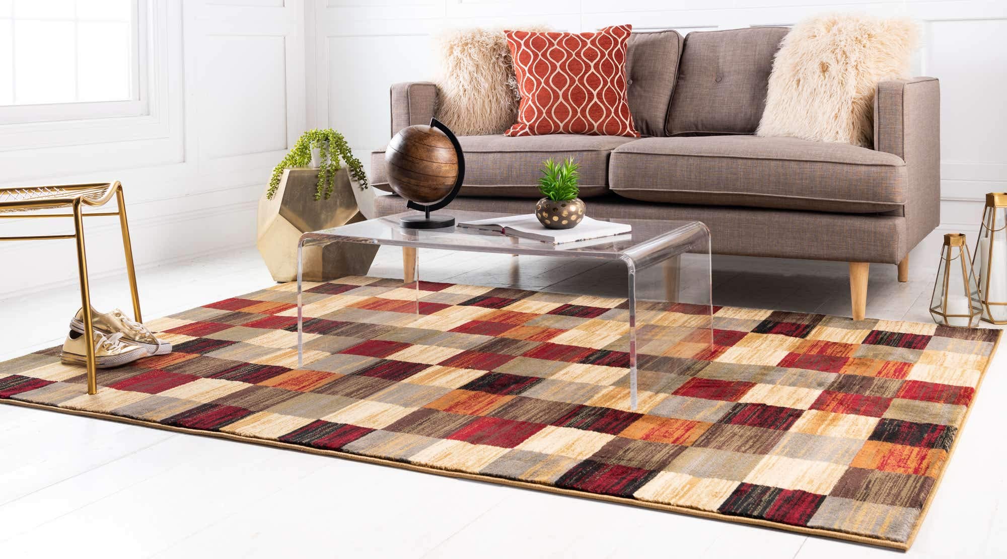 Unique Loom Barista Collection Area Rug - Gava (2' 2" x 3' 1" Rectangle, Multi/ Brown)