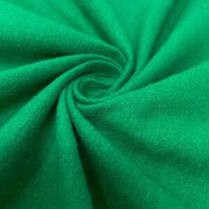 Cotton Flannel Fabric 45" Wide Soft Warm Comfy 10+ Colors by The Yard (Green, 1 Yard)