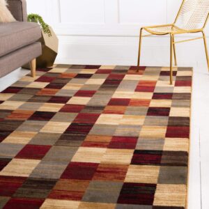 Unique Loom Barista Collection Area Rug - Gava (2' 2" x 3' 1" Rectangle, Multi/ Brown)