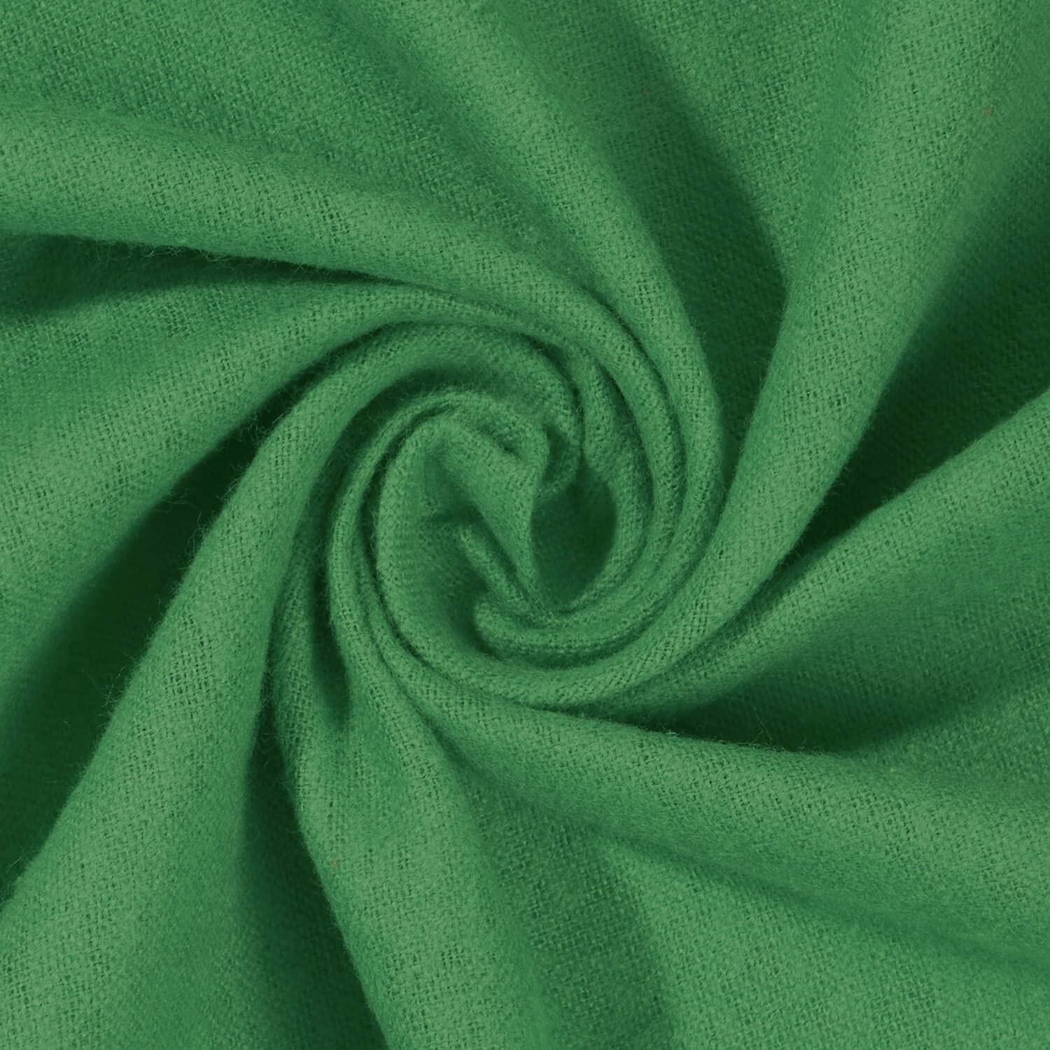 Cotton Flannel Fabric 45" Wide Soft Warm Comfy 10+ Colors by The Yard (Green, 1 Yard)