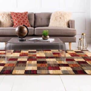 Unique Loom Barista Collection Area Rug - Gava (2' 2" x 3' 1" Rectangle, Multi/ Brown)