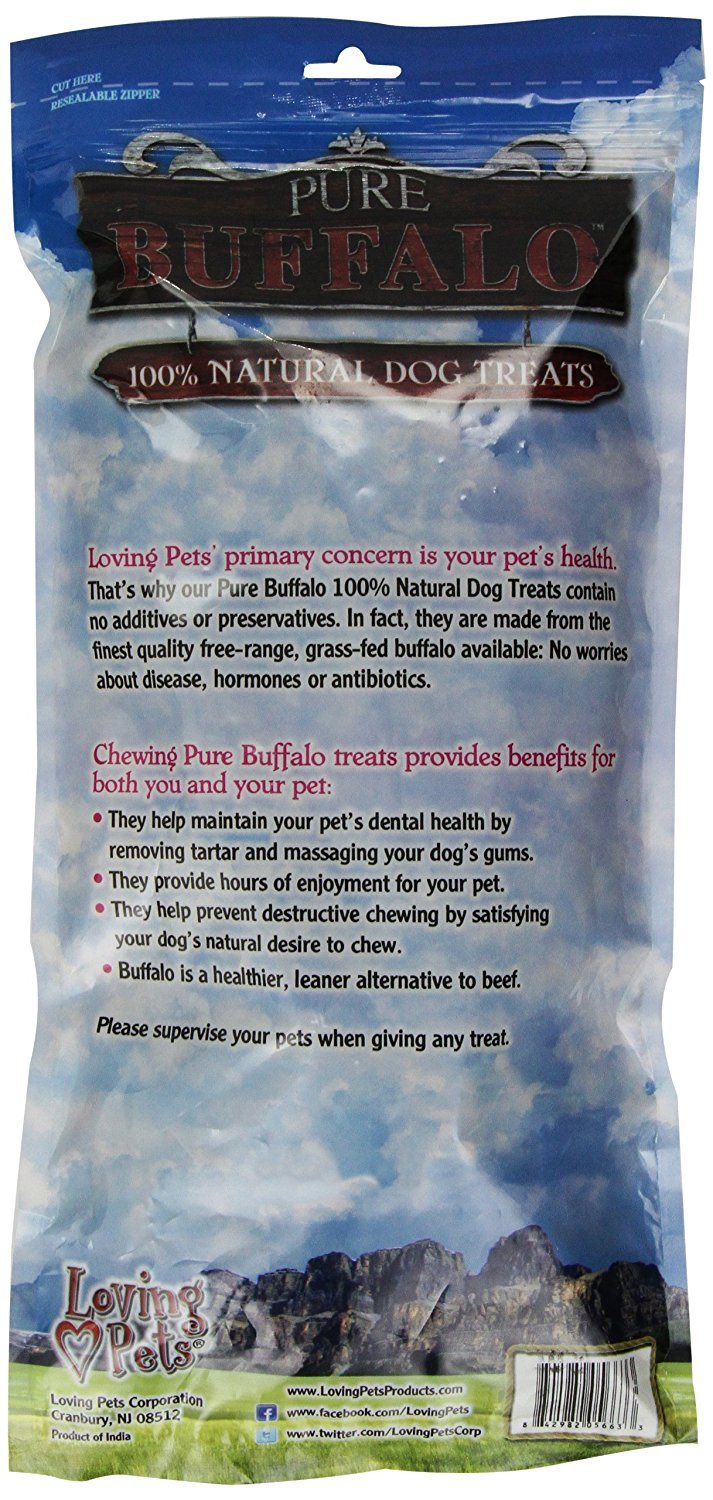 Loving Pets Pure Buffalo Lung Steaks Dog Treat, 24-Ounce