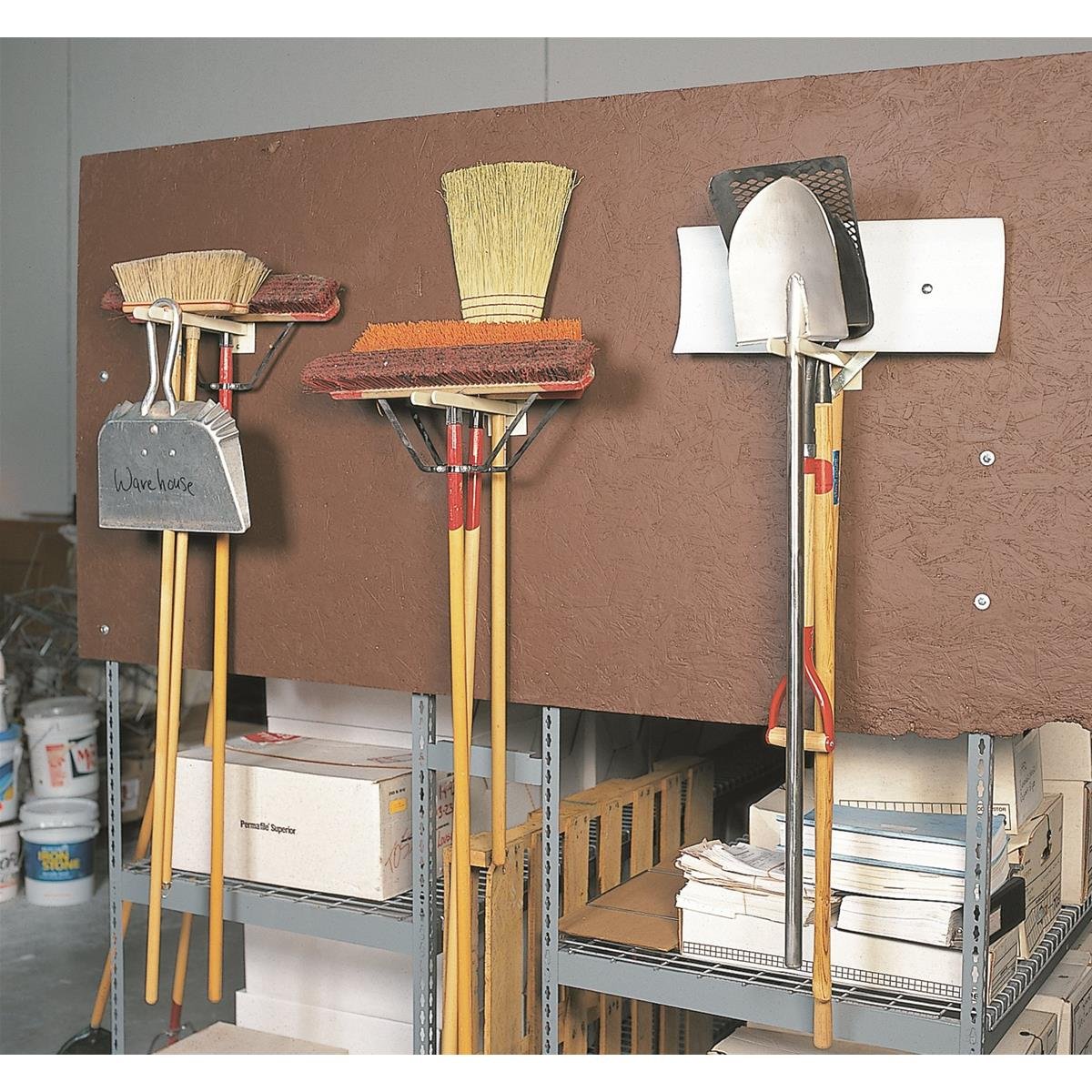 Gempler's Extra Long Tool Rack for Shovels, Spades, Rakes, and Brooms