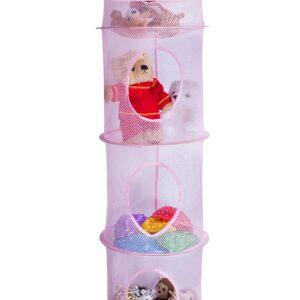 Handy Laundry 5 Tier Storage Organizer - 12" X 59" - Hang in Your Children's Room or Closet for a Fun Way to Organize Kids Toys or Store Gloves, Hats and Mittens. Attaches Easily to Any Rod. (Pig)