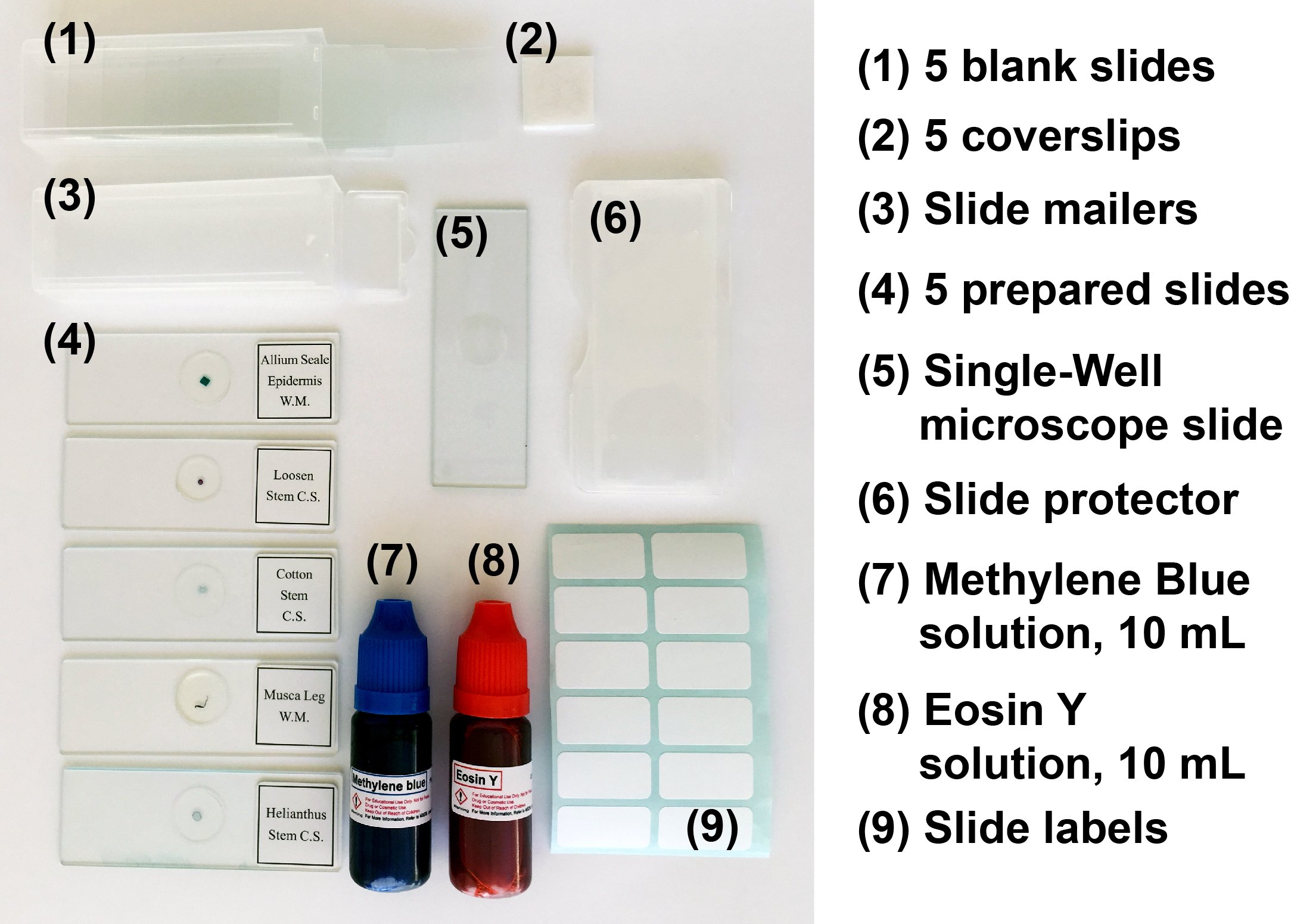 Rs' Science All-in-One Microscope Slide Preparation Kit, 40 Pieces