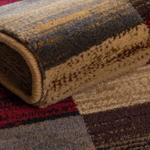 Unique Loom Barista Collection Area Rug - Gava (2' 2" x 3' 1" Rectangle, Multi/ Brown)