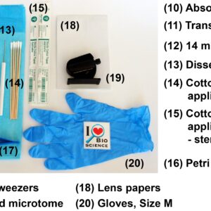 Rs' Science All-in-One Microscope Slide Preparation Kit, 40 Pieces