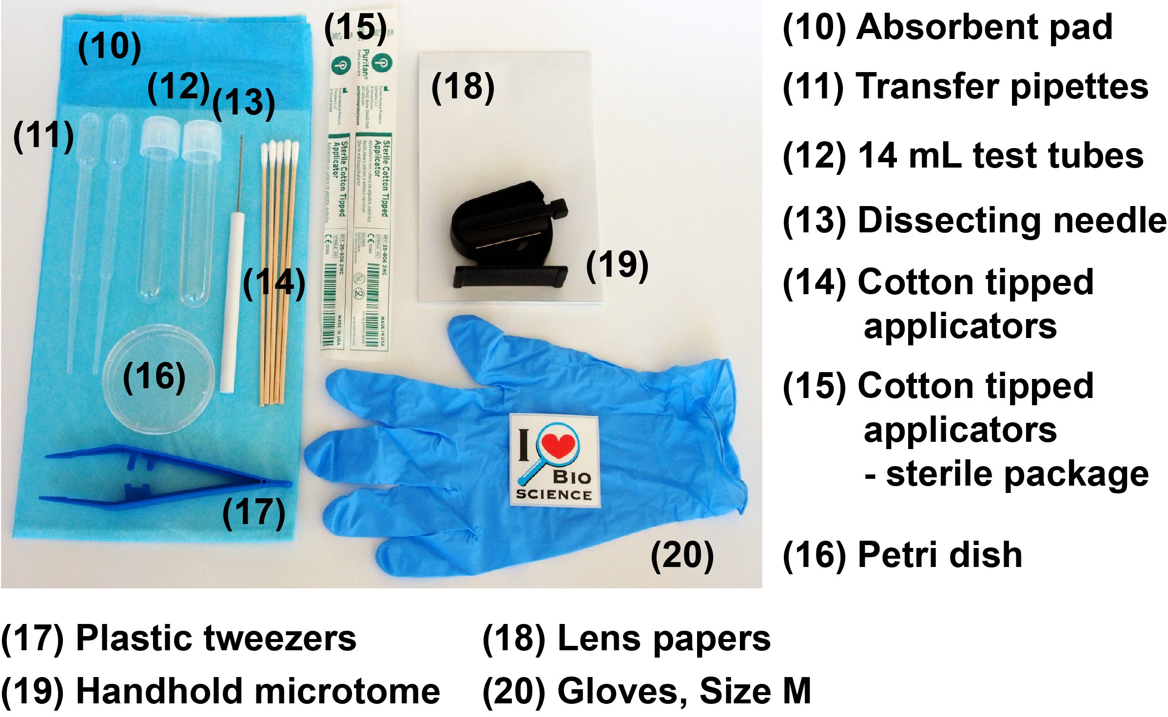 Rs' Science All-in-One Microscope Slide Preparation Kit, 40 Pieces