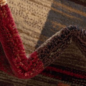 Unique Loom Barista Collection Area Rug - Gava (2' 2" x 3' 1" Rectangle, Multi/ Brown)