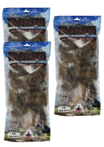 loving pets pure buffalo lung steaks dog treat, 24-ounce