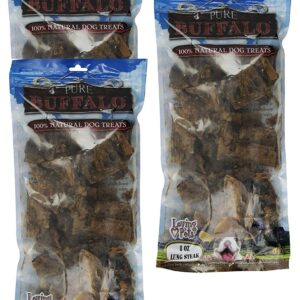 Loving Pets Pure Buffalo Lung Steaks Dog Treat, 24-Ounce