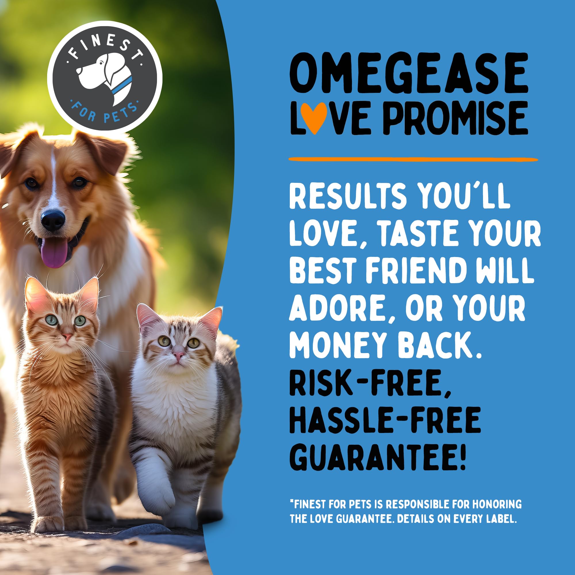 100% Pure Omega 3 Fish Oil for Dogs & Cats - Omegease Supplement for Skin & Coat, Itching, Shedding, Joints & Immune Health (32 oz)