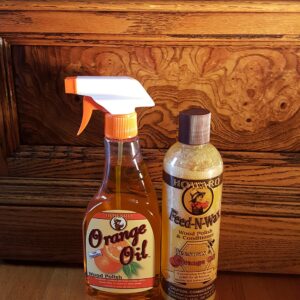 Howard Feed N Wax Wood Polish and Conditioner, and Howard Orange Oil Wood Polish, Wood Furniture Cleaner and Teak Wood Cleaner