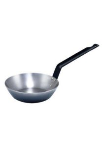 winco , 8-5/8-inch french style fry pan, carbon steel frying pan with extra long solid metal handle