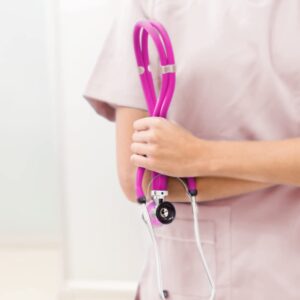 Pink Sprague Rappaport Type Stethoscope with Pink Chestpiece (For Infant/Pediatric/Adult Use)