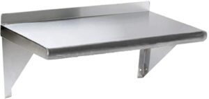 stainless steel wall mount shelf 12 x 36 - nsf - heavy duty