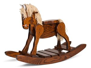 lifesong milestones amish-made wooden rocking horse for toddlers and kids perfect housewarming gift and decorative piece - durable and safe rocking horse for toddlers