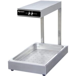 adcraft idw-940w infrared electric french fry food warmer display with raised base, countertop, stainless steel, 120v