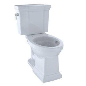 toto cst404cefg#01 promenade ii two-piece elongated 1.28 gpf universal height toilet with cefiontect, cotton