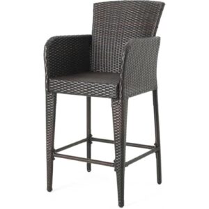 christopher knight home anaya wicker bar stool, 45", multibrown