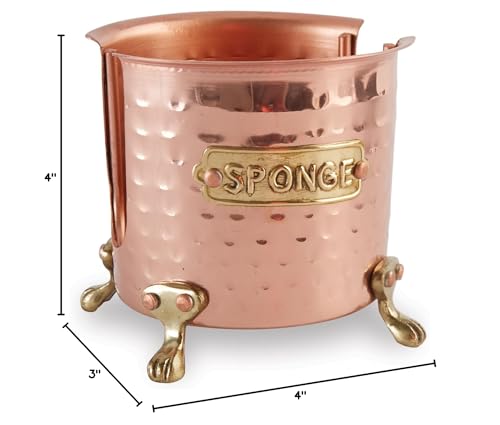 Mud Pie Kitchen Sponge Holder Caddy, Copper