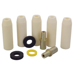 skat blast small ceramic nozzle combo pack for skat blast power siphon sandblasting guns, made in usa, 6300-50