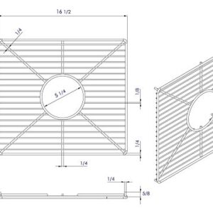 ALFI brand ABGR3918 Stainless Steel Kitchen Sink Grid for AB3918DB, AB3918ARCH