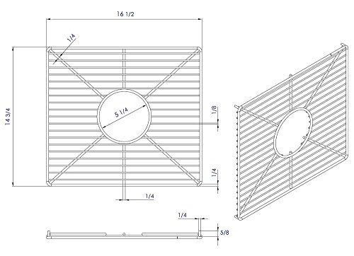 ALFI brand ABGR3918 Stainless Steel Kitchen Sink Grid for AB3918DB, AB3918ARCH